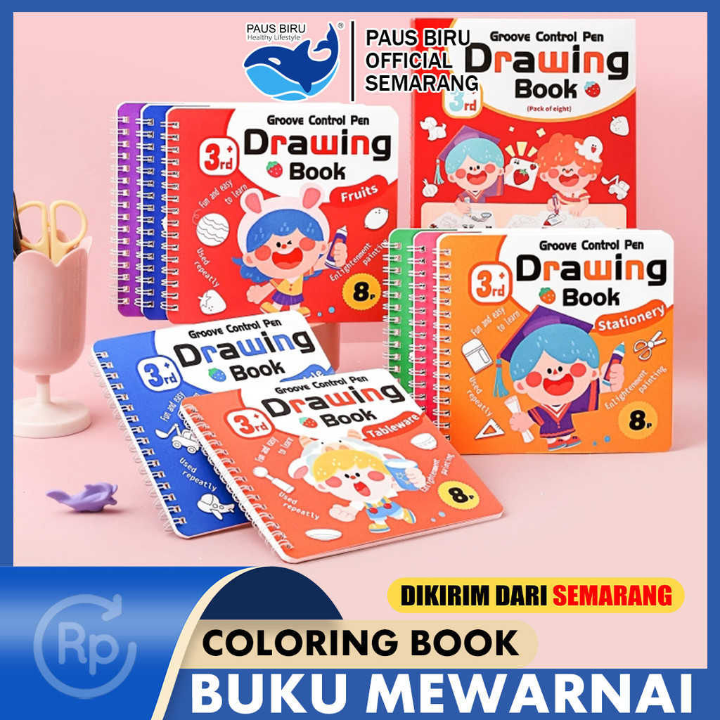 Blue Whale - Children's Coloring Book Coloring Book Various Themes ...
