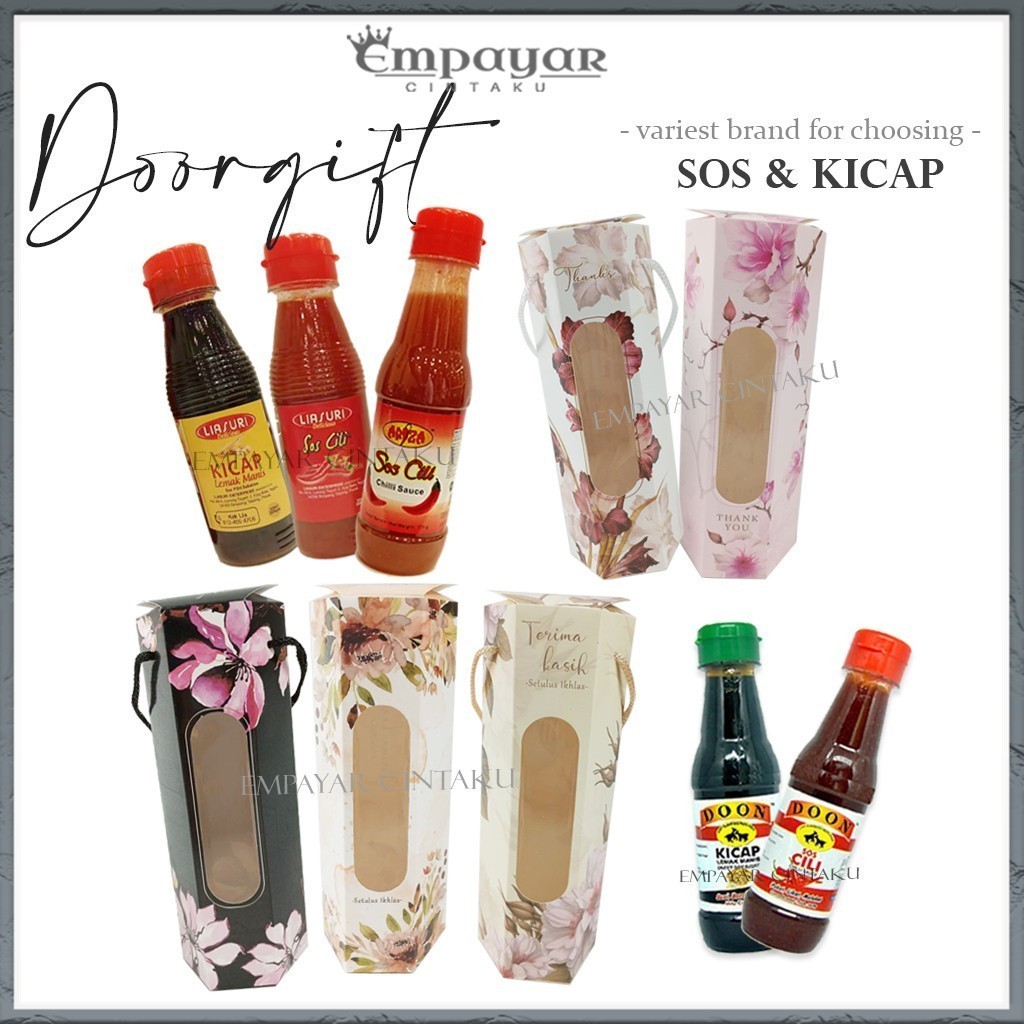 1 SET - Doorgift Box/Kicap/Doorgift Kahwin Murah/Kotak+Sos/Doorgift ...