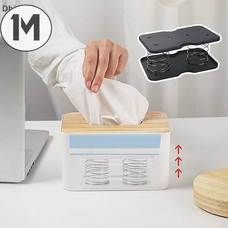 1M Creative Spring Holder Tissue Box Automatic Lift Tissue Car Tissue ...