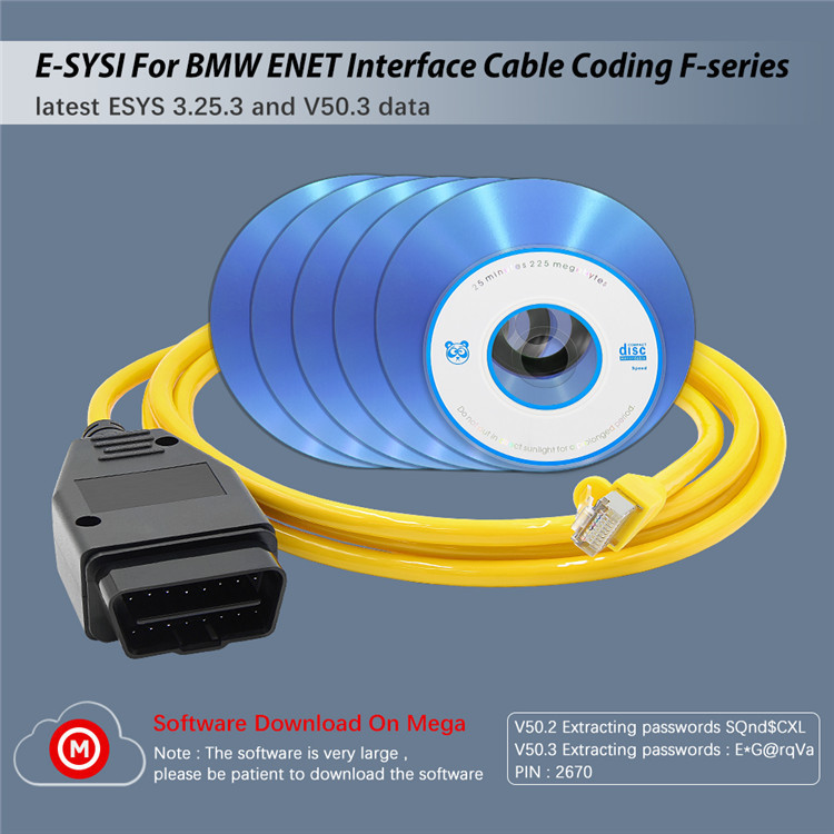 ESYS ENET Cable For BMW F-serie Refresh Hidden Data E-SYS ICOM Coding ...