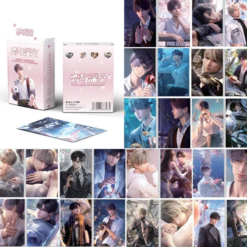 50Pcs/Box Game Cartoon Love and Deepspace Laser Card Xavier Zayne Rafayel ralayo Shen Xinghui Li ...