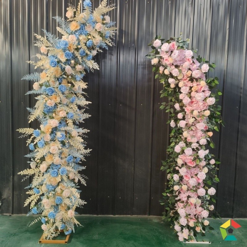 Horn Shaped Flower Rack Set Outdoor Garden Arch Climbing Frame Wedding ...