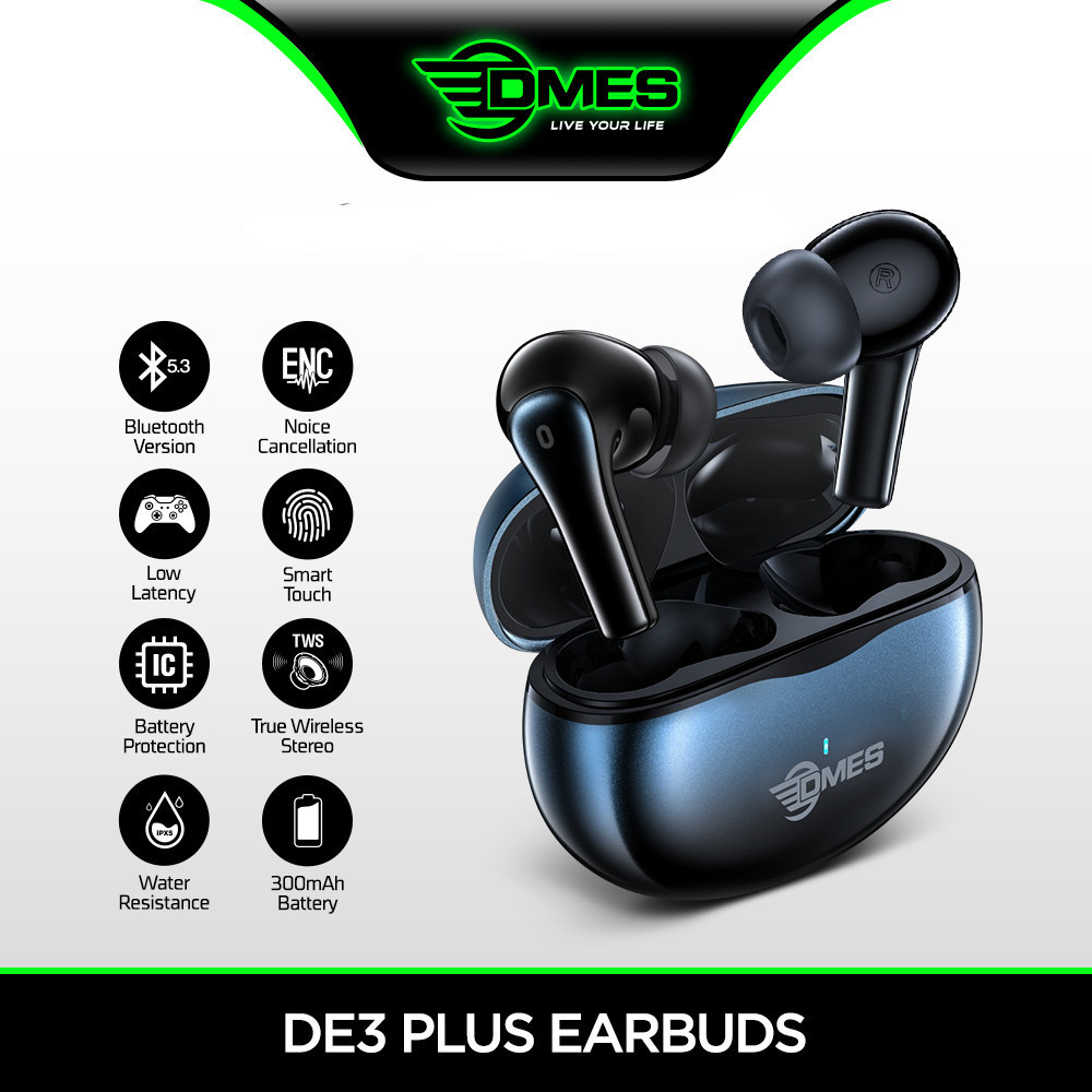 DMES DE3 Plus True Wireless Earbuds Bluetooth 5.3 TWS Sport Gaming Earbuds with ENC Mode - 2 ...