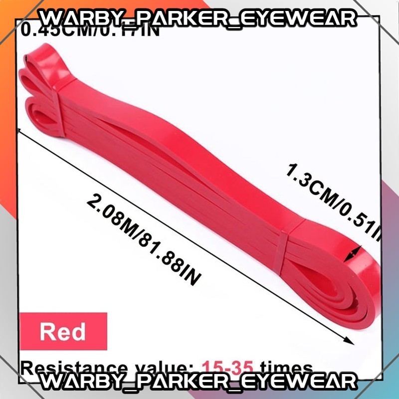 (RED)Gym Natural Latex Resistance Band Elastic Band Exercise Loops Band ...