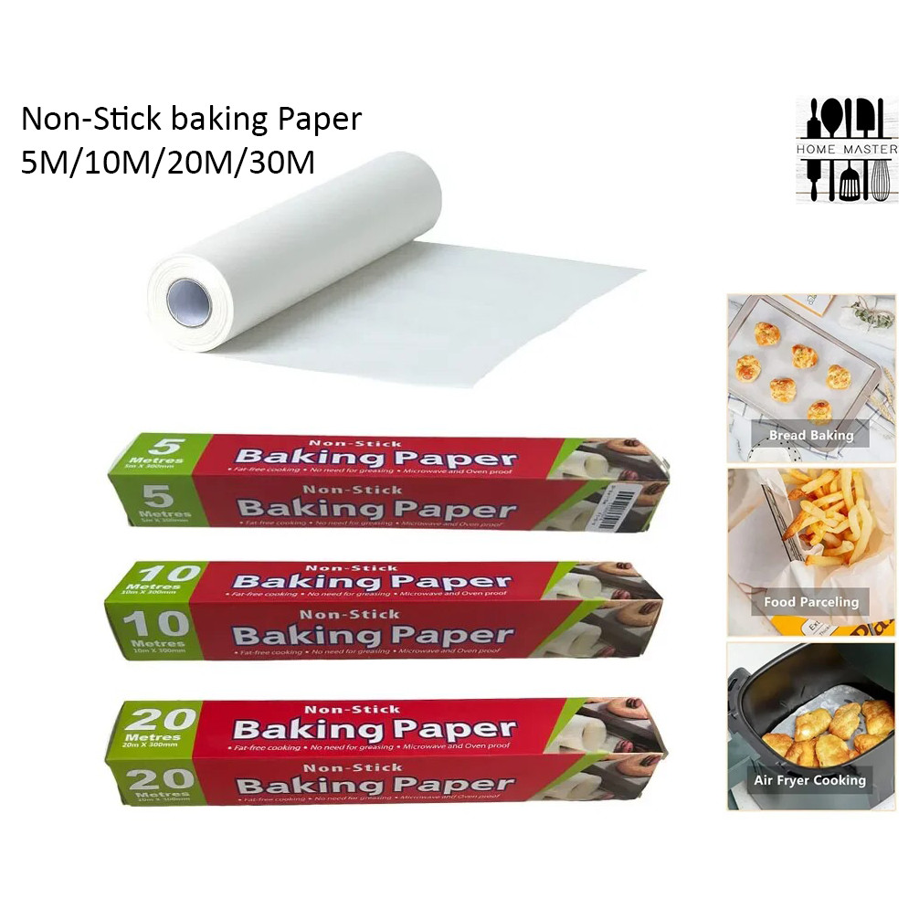 [Ready Stock]Non Stick Baking Paper Sheets With Cutter 5M 10M 20M 50M ...