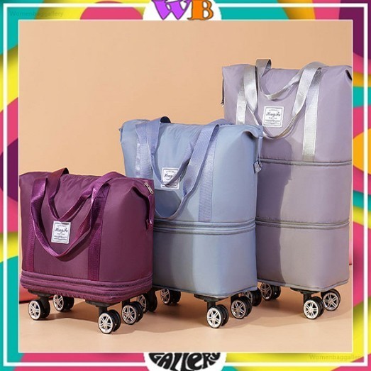 Beg Foldable Wheel Big Capacity Travel Bag Waterproof Nylon Luggage Bag ...