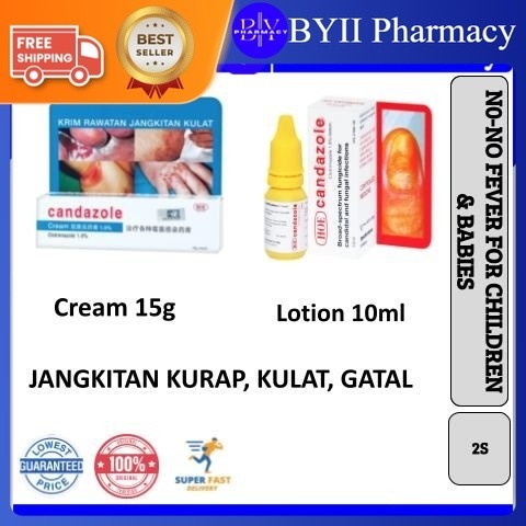 CANDAZOLE ANTIFUNGAL LOTION / CREAM UNTUK RAWATAN KURAP KULIT/KUKU 指甲藓 ...