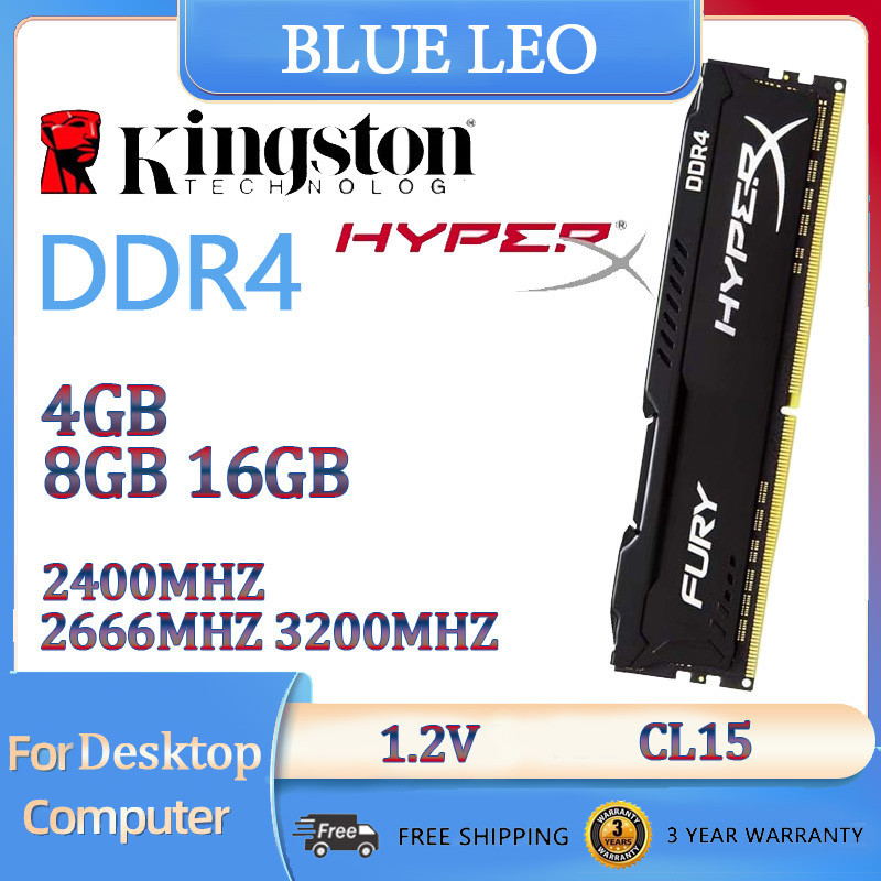 Kingston Hyperx 8GB/16GB 2400/2666/3200MHZ Desktop RAM DDR4 DIMM for PC ...