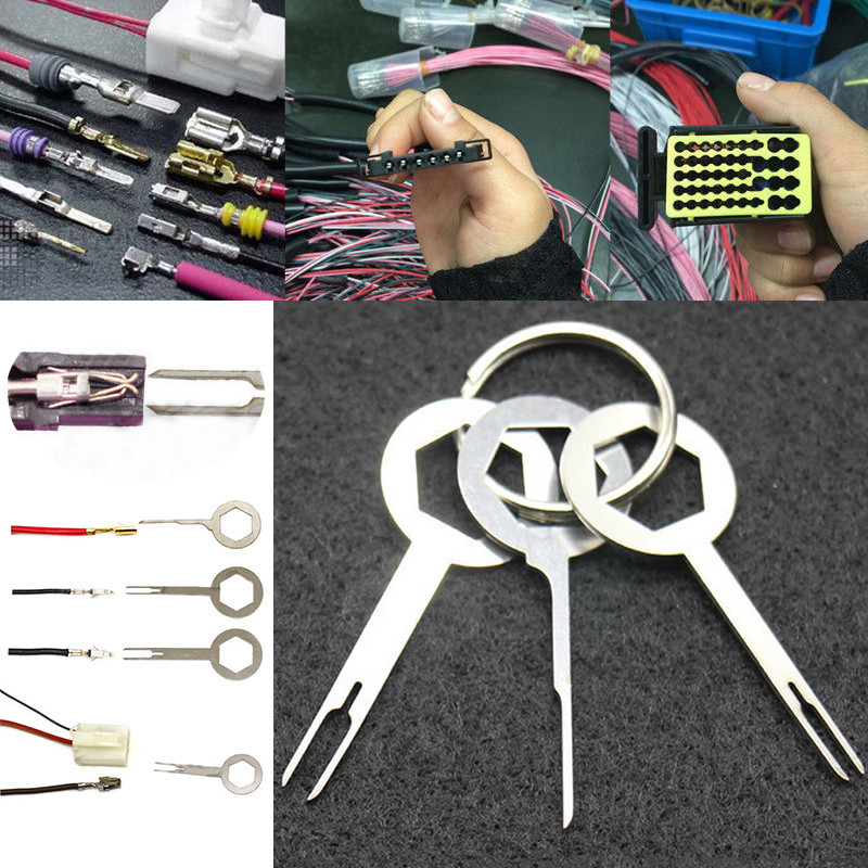 Car Wiring Terminal Removal Extractor Crimp Connector Pin Key Tool Kit ...