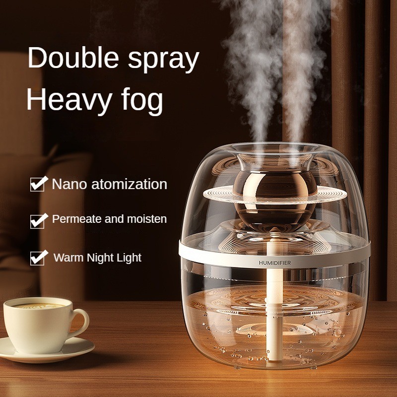Full Transparent Crystal Humidifier Household Large Capacity Bedroom New Style Silent Office ...