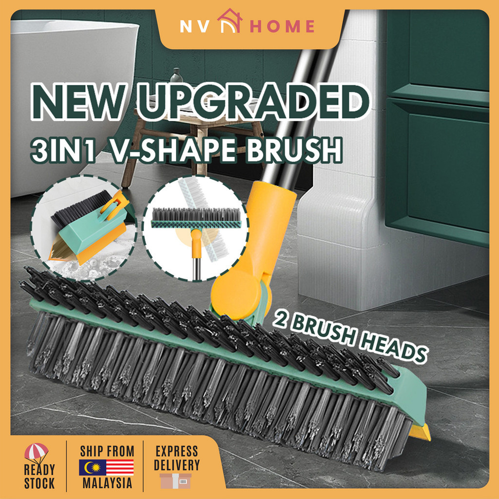 Upgraded 3 in 1 V-Shape Brush Multifunctional Flexible Berus Penyapu ...
