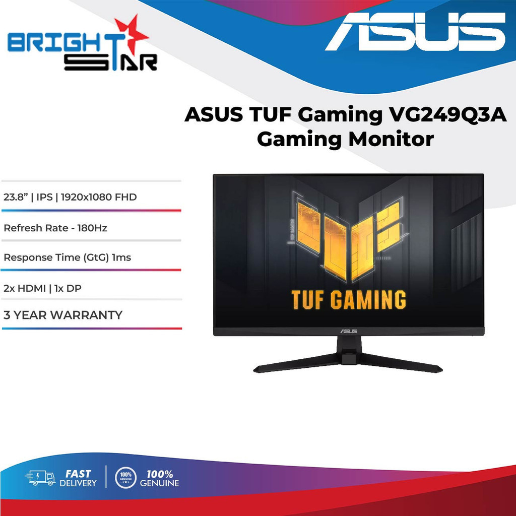 ASUS TUF Gaming VG249Q3A Gaming Monitor - 23.8"/IPS/1920x1080/FHD/180Hz ...