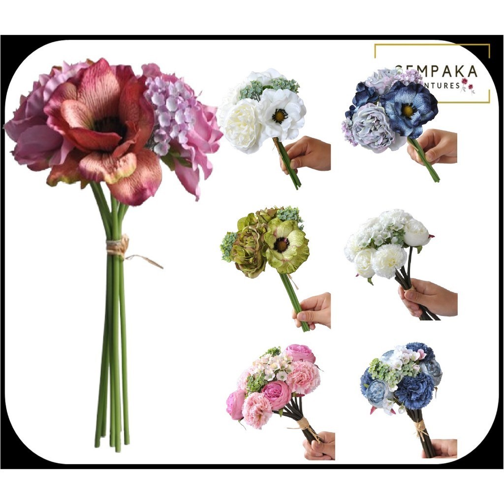 Bunga Tangan Pengantin Mix Laney Magnolia Carnation Peony Bunga Tangan ...