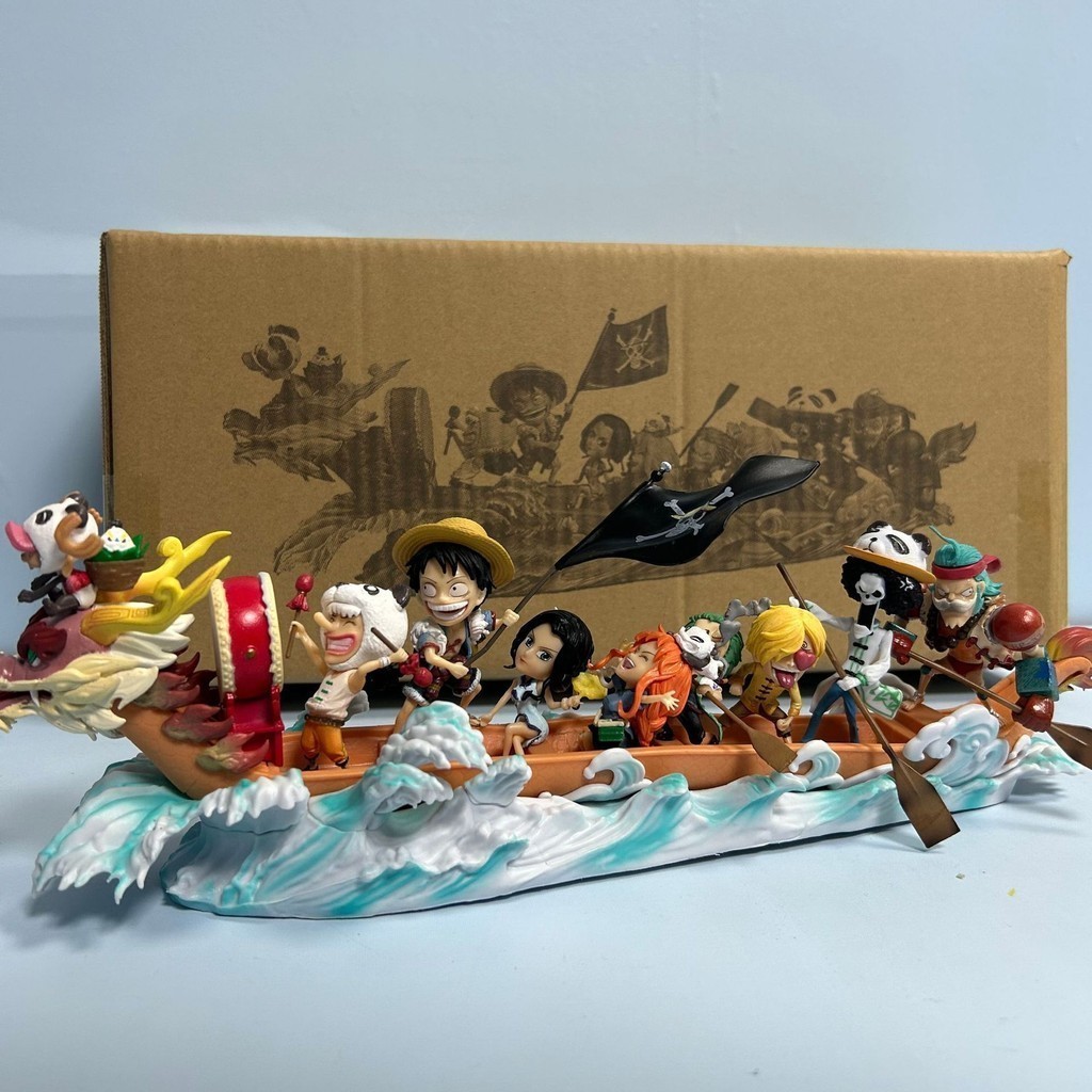 model One Piece The straw hat Pirates on a Dragon Boat 18cm figure ...