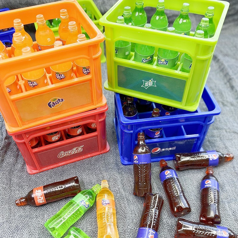 Miniature Bottle Toy Coke Sprite Bottle Model Miniature Food Toy Play ...