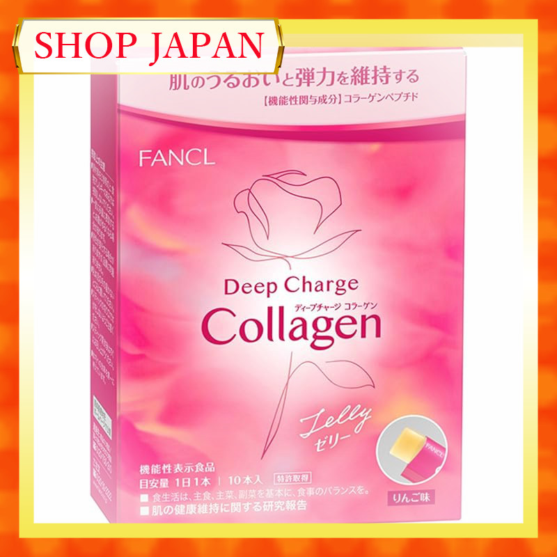 FANCL Deep Charge Collagen Supplement - 30-Day Supply (3.4g x 30 Stick Packs) with Vitamin C for ...
