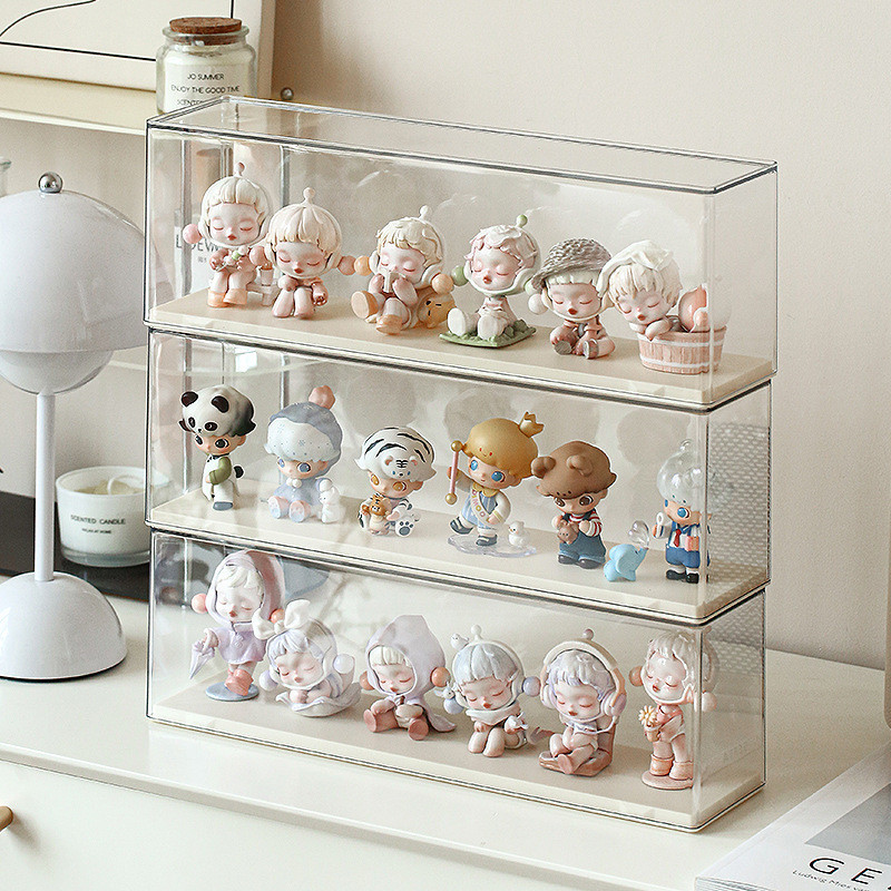 PopMart Mystery Box Storage Display Stand Acrylic Anti-dust Display Box ...
