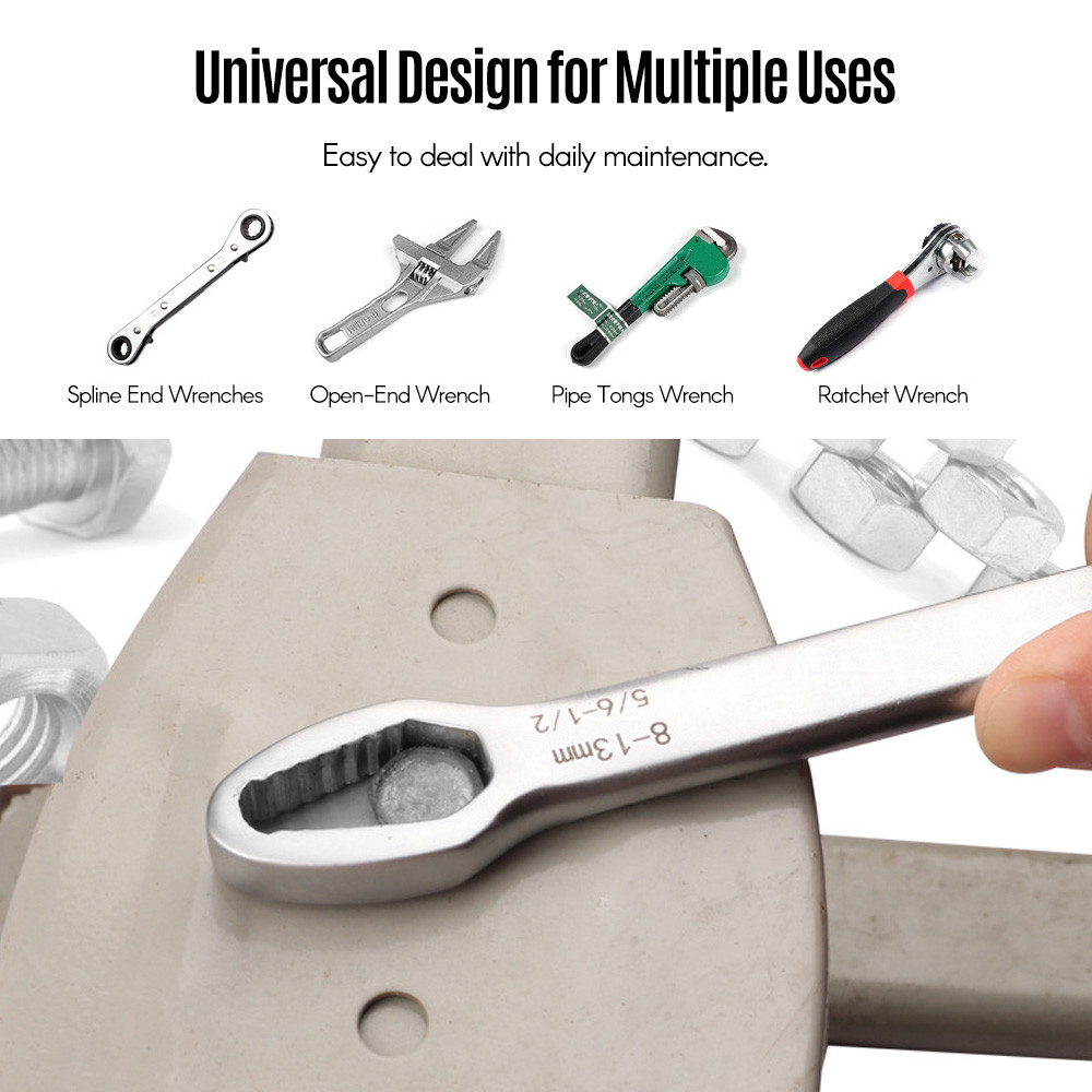 Sinhopsa Universal Double-Ended Wrench Multi-functional Self-Tightening ...