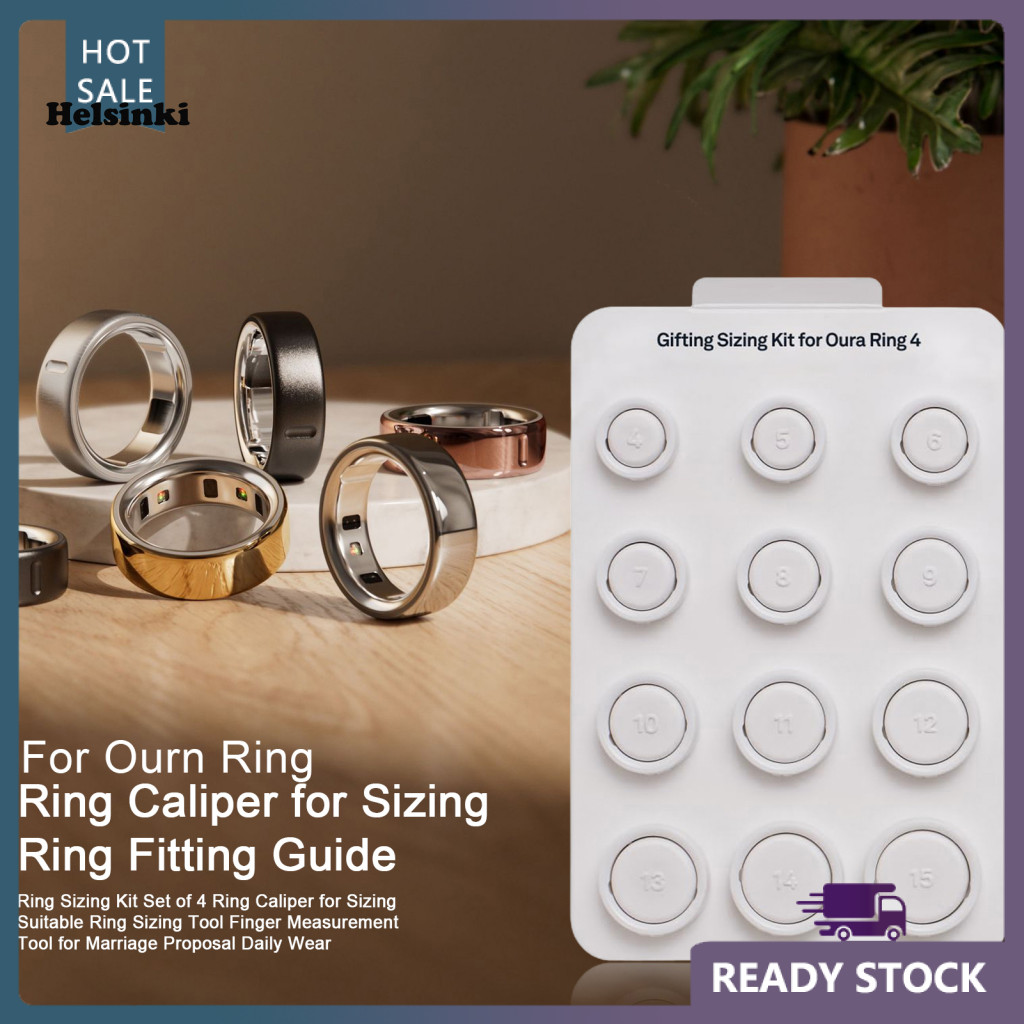 HLS Ring Caliper for Sizing Ring Fitting Guide Ring Sizing Kit Set of 4 ...