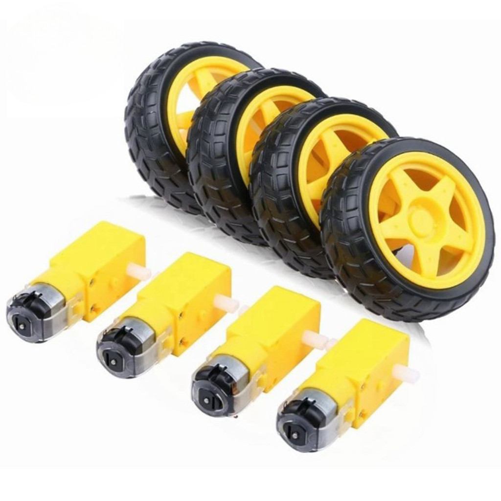 3V 5V 6V TT Robot Robotics Smart Car Chassis Set Plastic Gear Yellow DC ...