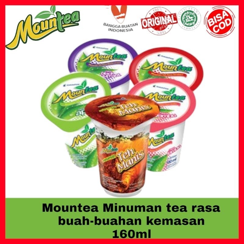 Mountea Minuman tea rasa buah-buahan kemasan 160ml | Shopee Malaysia