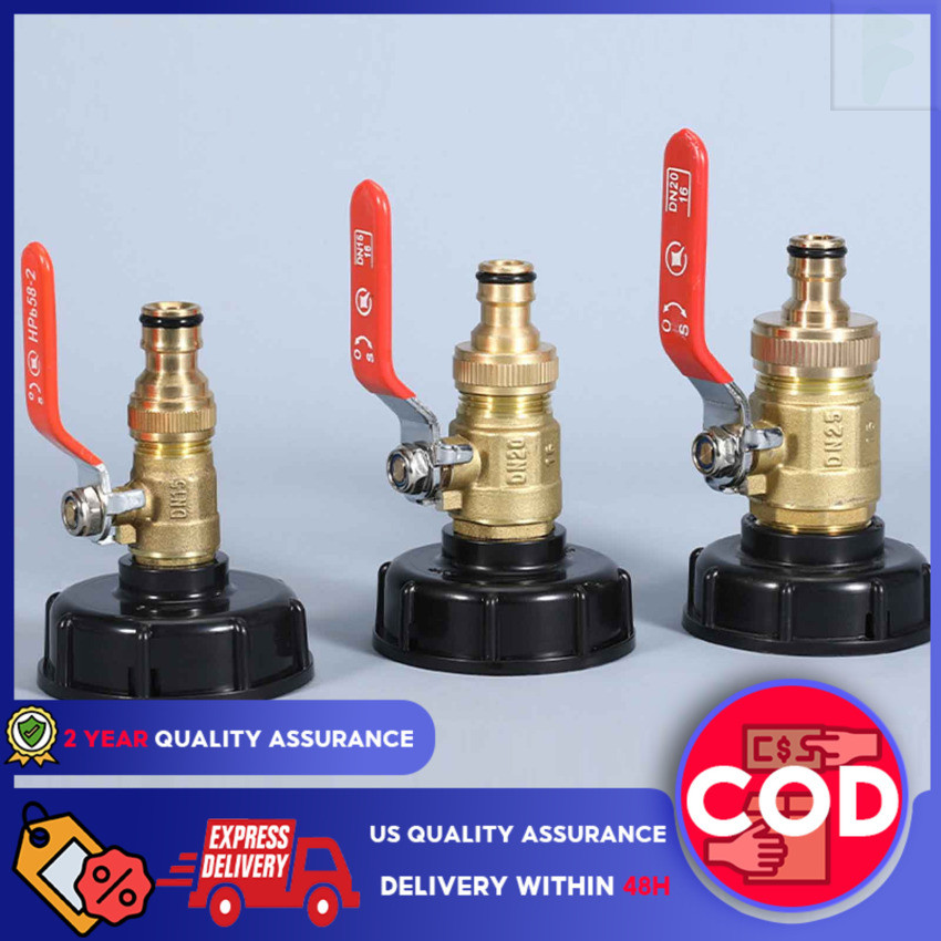 PVC partition connector adapter, brass valve to 1/2 "3/4" 1 inch ...