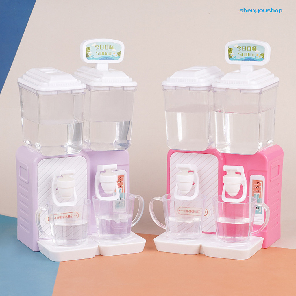 Shenyoushop Cute Mini Water Dispenser Toy Simulation Water Dispenser ...