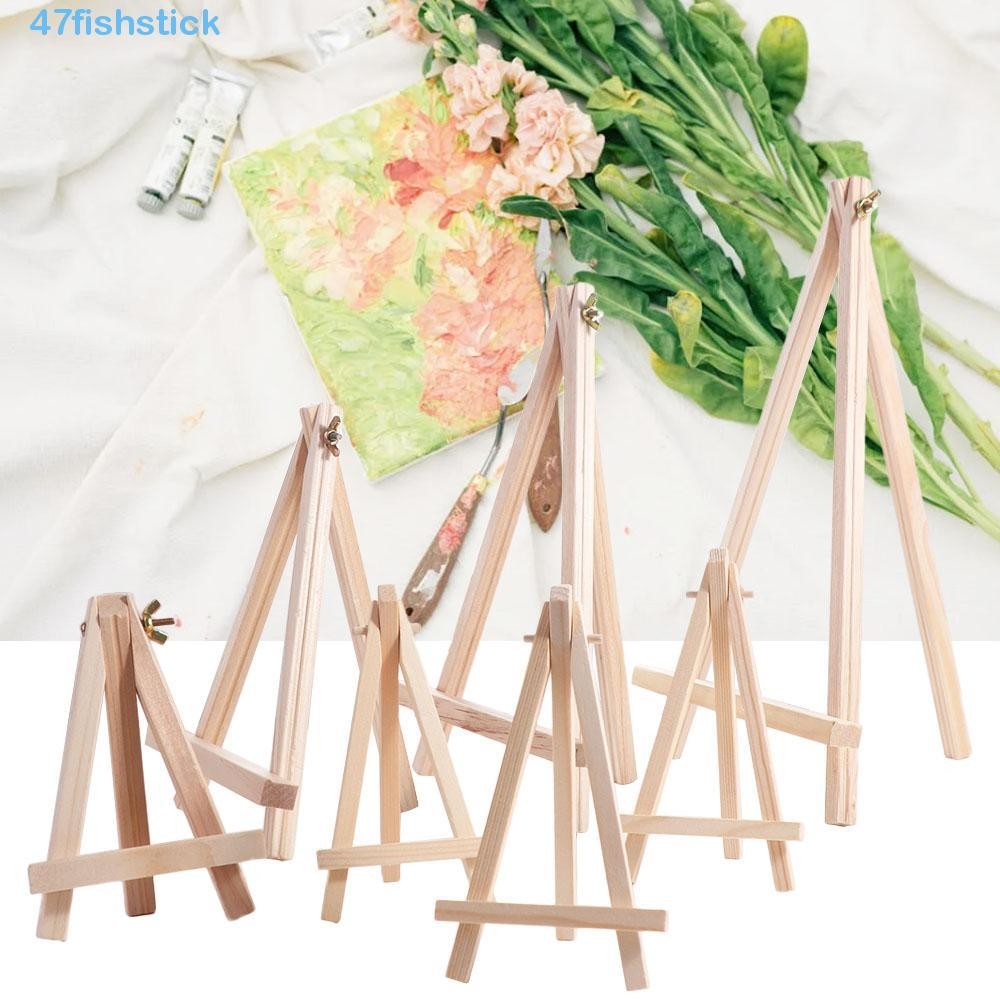 FISHSTICK Triangle Display Stand, Small Portable Wood Mini Easel ...