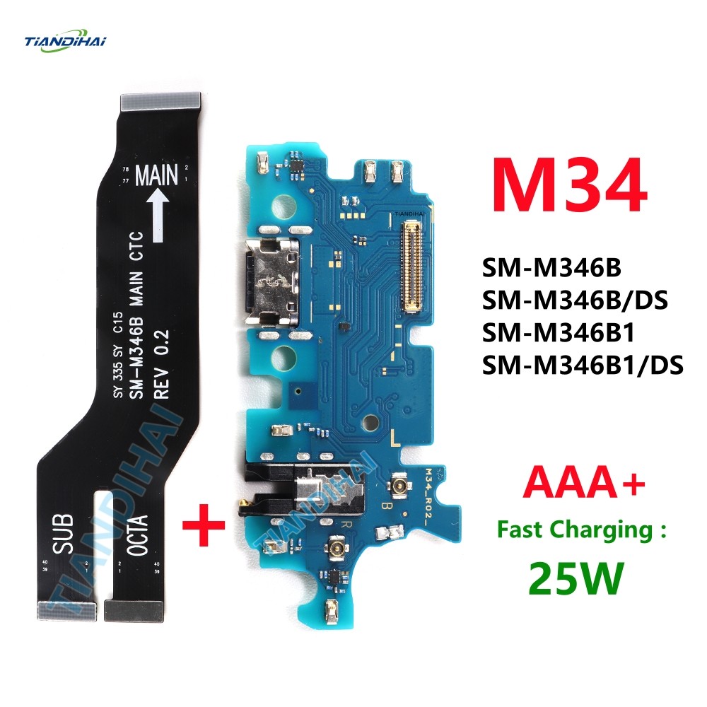 AAA+ Charging USB Port + Main Board Flex Cable For Samsung Galaxy M34 ...