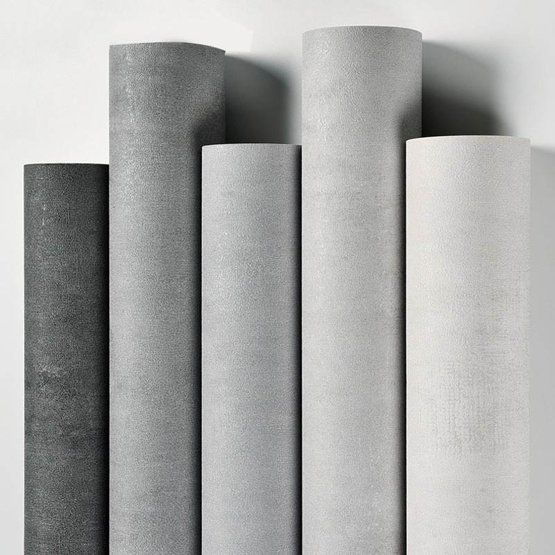 Cement Color Wallpaper Light Gray Nordic Gray Series Modern Simple ...