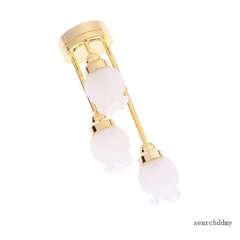 Searchdd Realistic 1 12 Scale Dollhouses Three Head Chandelier Hanging ...