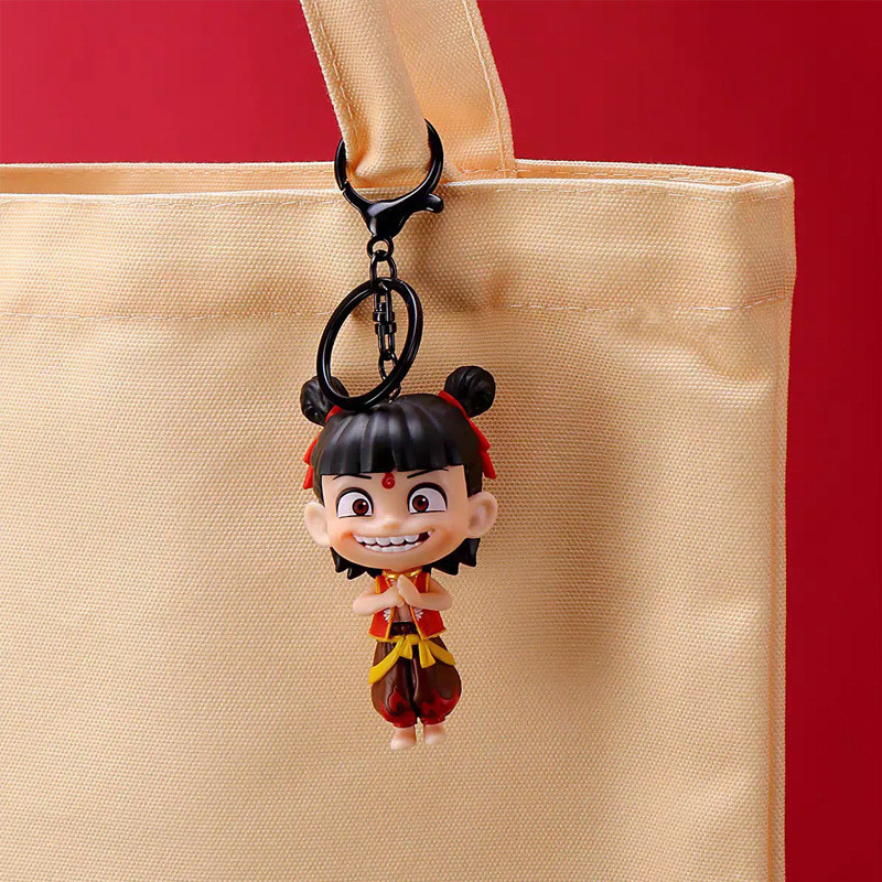Cartoon NeZha Popmart Keychain NeZha Figurine Doll Pendant Cartoon Car ...