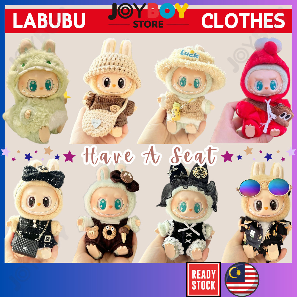 Labubu Clothes V2 Doll Have A Seat Outfit Accessories Festival Garments ...
