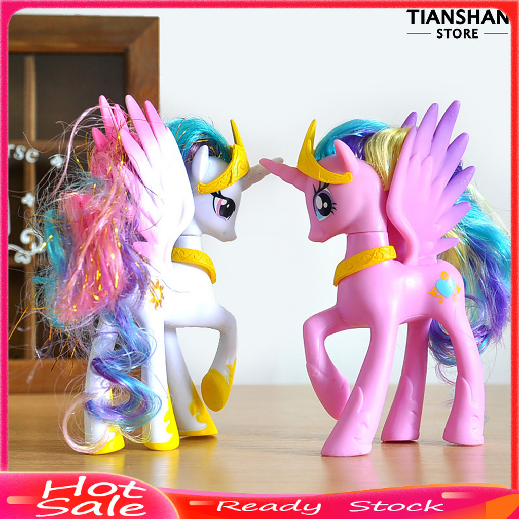 [TTS]♥1Pc 14cm My Little Pony Moon Princess Action Figure PVC Doll Kids ...
