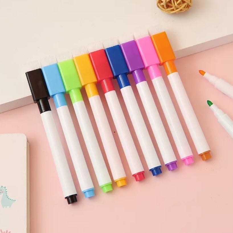 Ready Stock White Board Marker Pen with Eraser Non Magnetic Mini ...