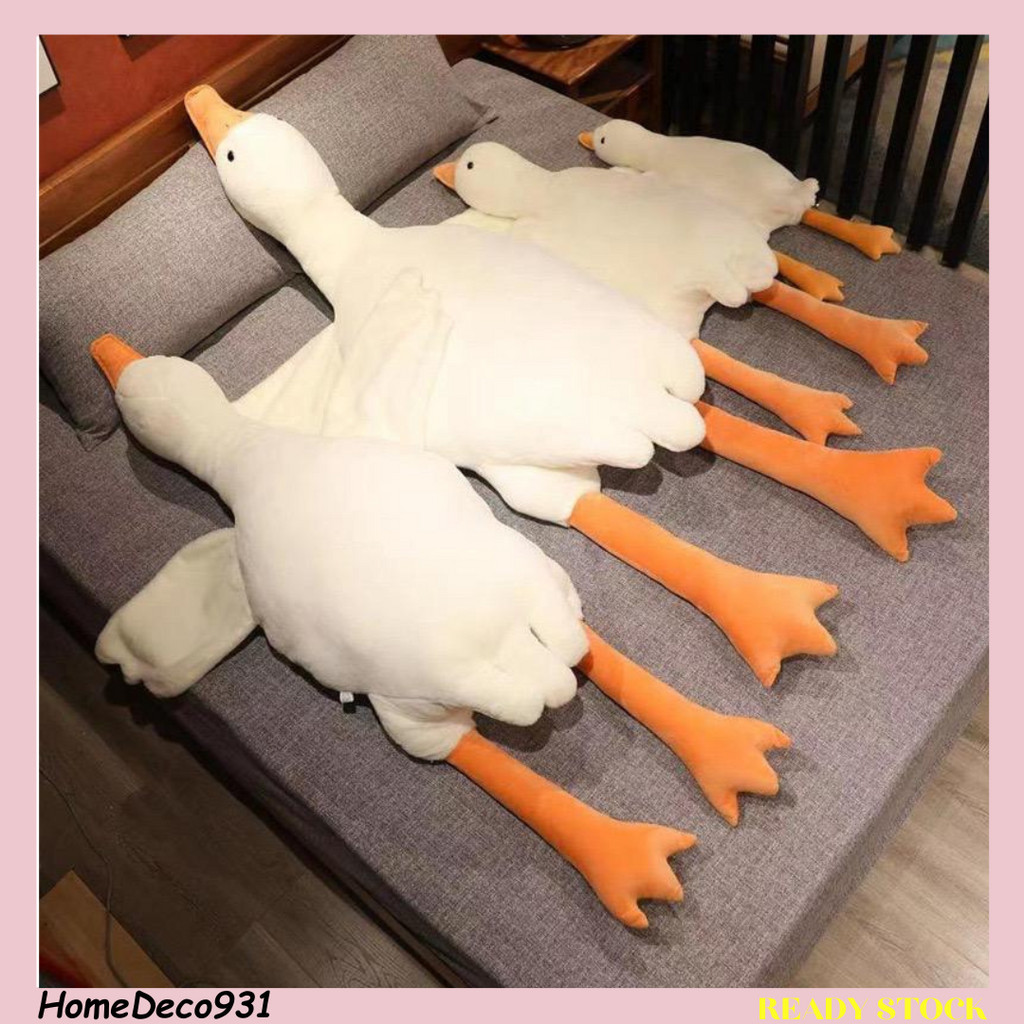 Big White Goose Plushie Soft Toy Tiktok Viral Duck Plush Toy Bed ...