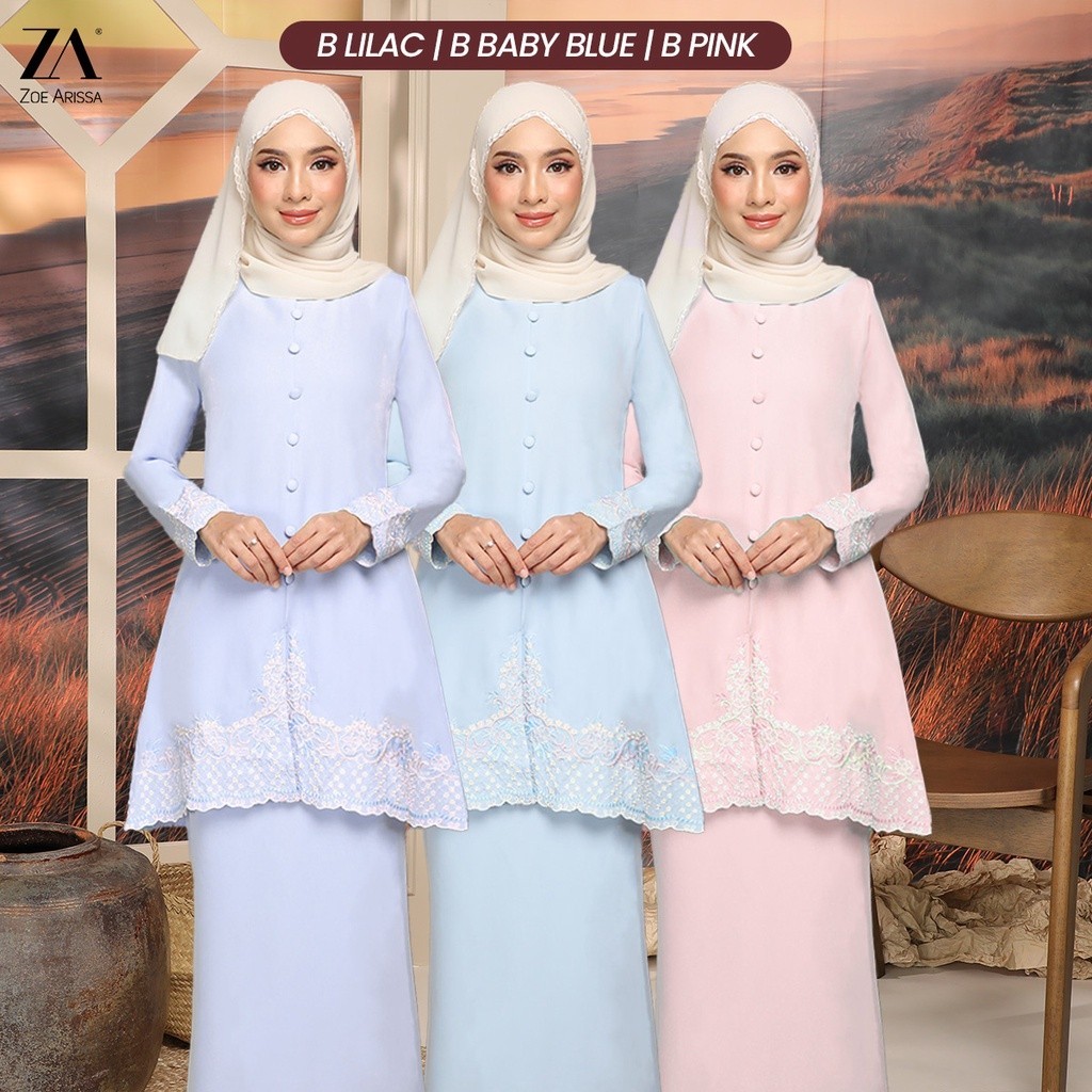Jenna Baju Kurung Raya 2024 sulam plain baju raya 2024 viral baju ...