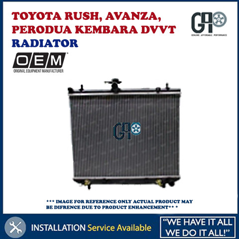 TOYOTA RUSH, AVANZA, PERODUA KEMBARA DVVT RADIATOR 2ROW AUTO OEM ...