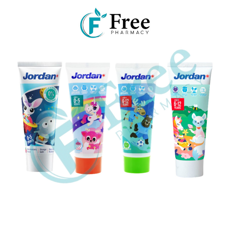 Free Pharmacy Jordan Children Toothpaste Step 75g (Lychee / Strawberry ...