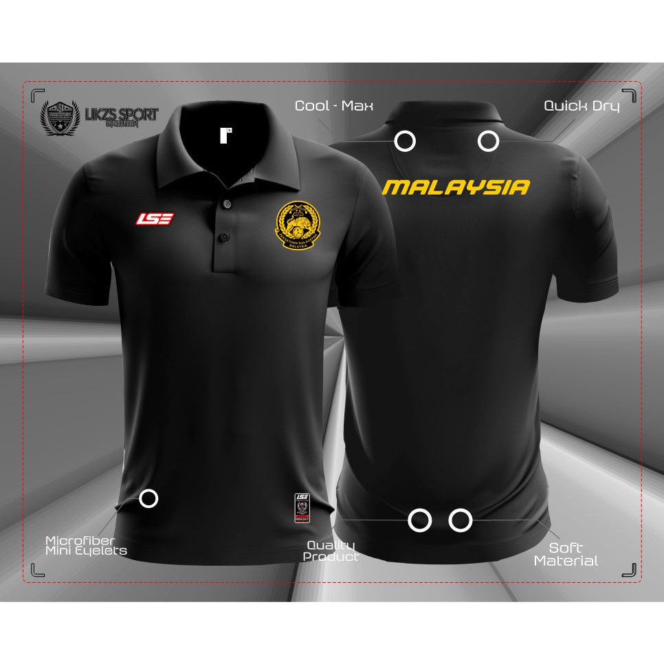 Myra Sport Malaysia Travel Jersey LSE DX2 FAM Woven Logo Harimau Malaya ...
