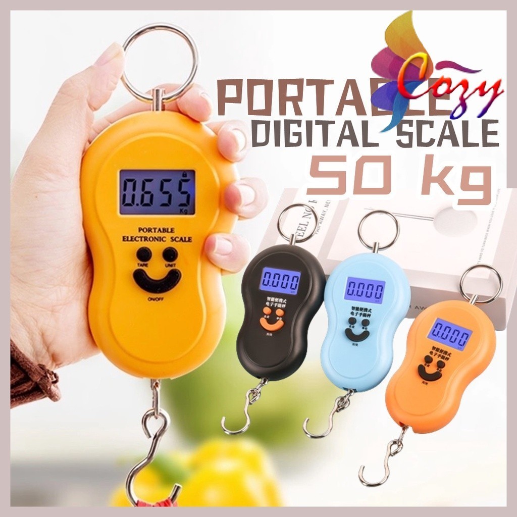 Portable Electronic Digital Scale 50kg Mini Scales Hook Handheld ...