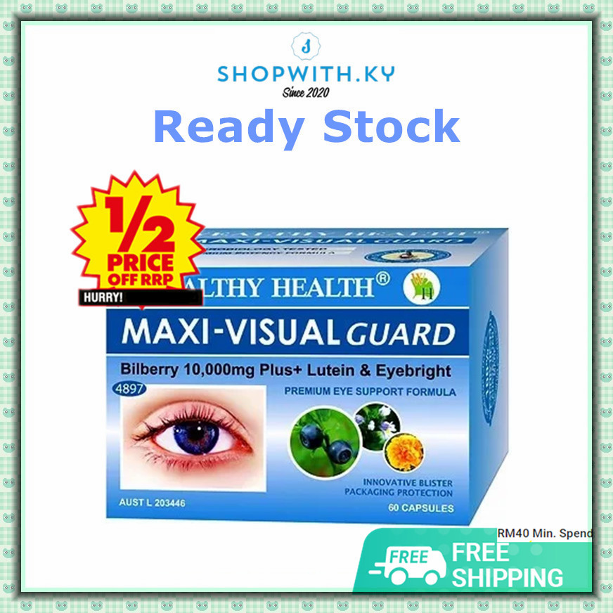 [现货+包邮 Date: 09/2027] Wealthy Health Maxi-Visual Guard Eye Support 护眼片 60 Capsules ( Made in ...