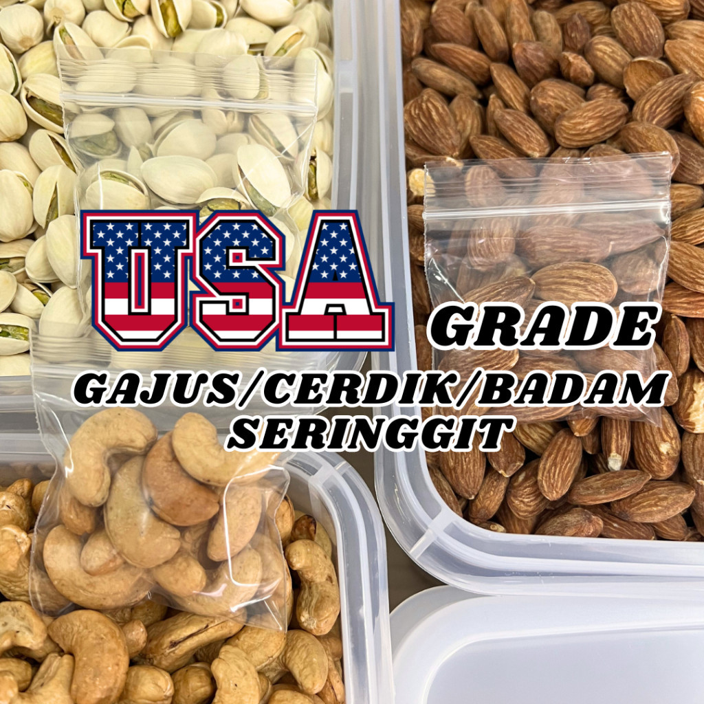 SERINGGIT Gajus / Kacang Cerdik / Kacang Badam USA GRADE | One Ringgit ...