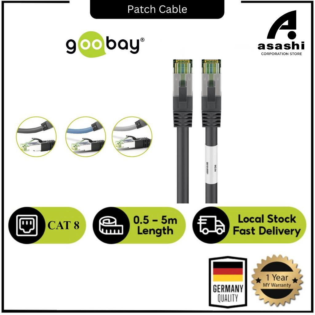Goobay CAT 8.1 Patch Cord, LAN Cable S/FTP PiMF ( 10m / 15m / 20m / 25m) | Shopee Malaysia