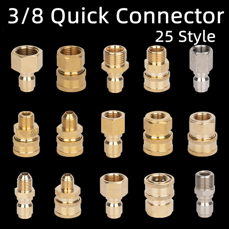 3/8In High-pressure Cleaning Machine Copper Male and Female Quick ...