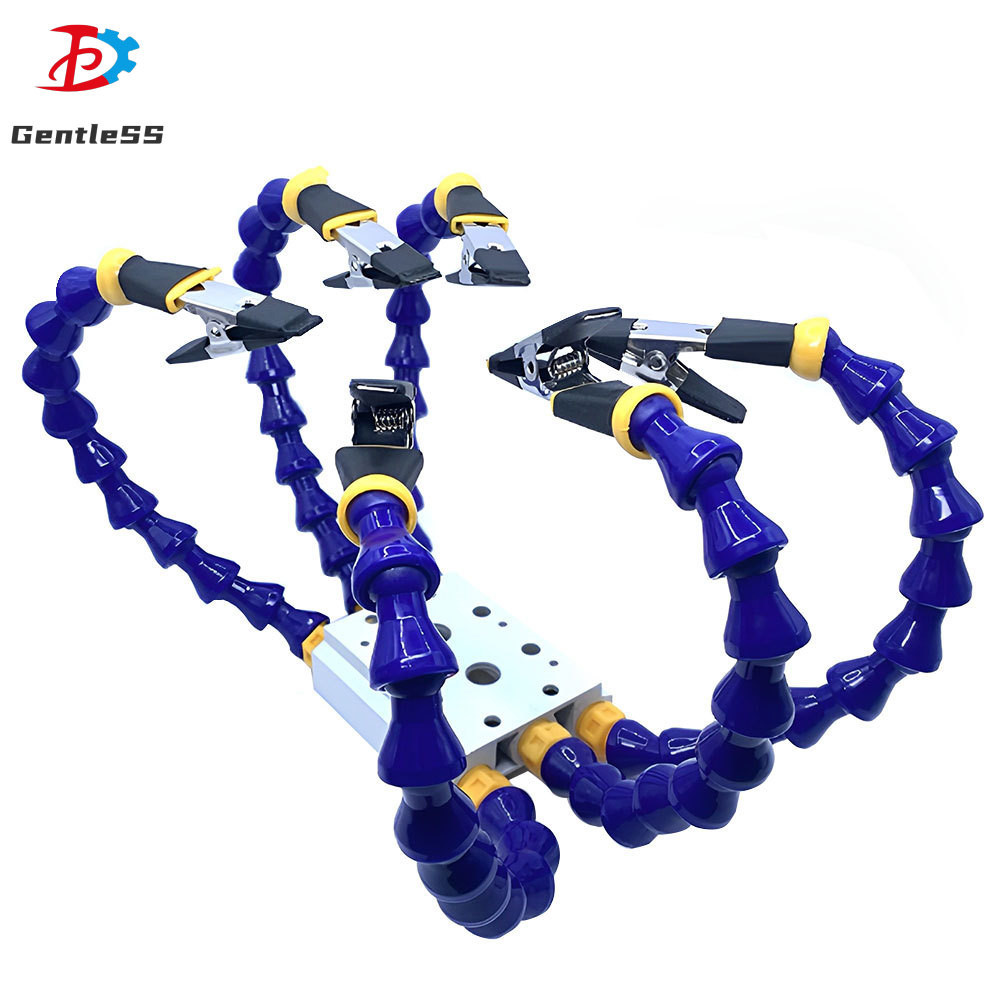 Helping Hand Soldering Third Hands Vise with 4 Flexible Arms Aluminum ...