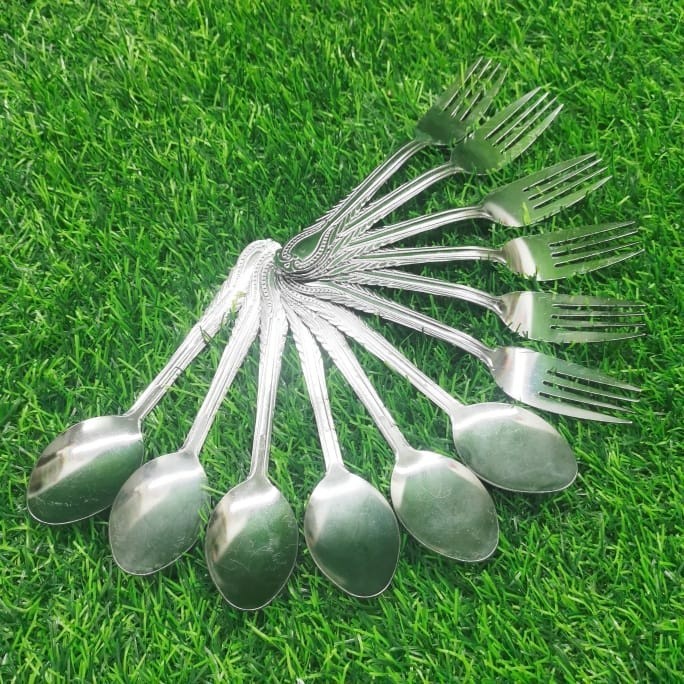 SUDU TEH / GARPU BESI KECIL (SMALL TEA SPOON / FORK) 6PCS CAMCA KECIL ...