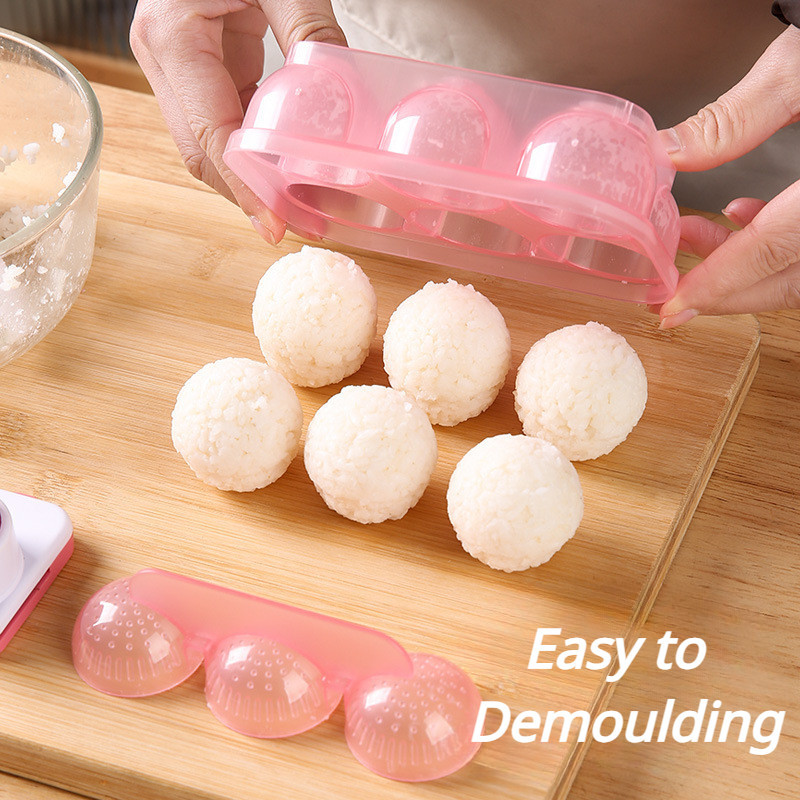 Onigiri Mold Set - 6 in 1 Spherical Rice Ball Maker Mould Baby Kids Japanese Seaweed Onigiri Non ...