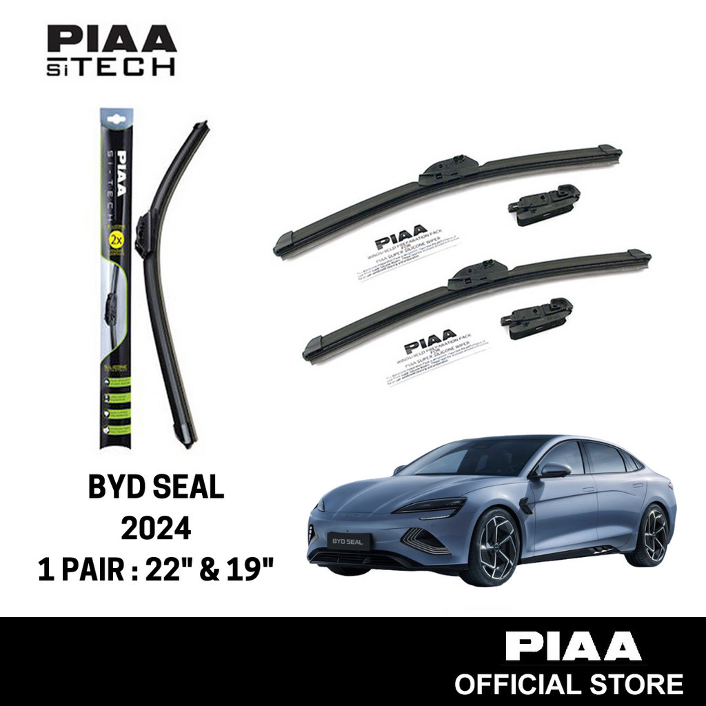 PIAA Si-Tech Silicone Wiper For BYD SEAL 2024 (22" & 19") | Shopee Malaysia