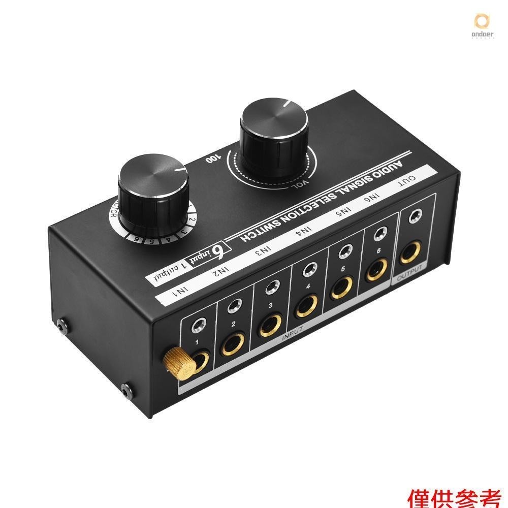 6 In 1 Out Audio Signal Selector Switcher 6 Input And 1 Output Source Selection Switcher Audio